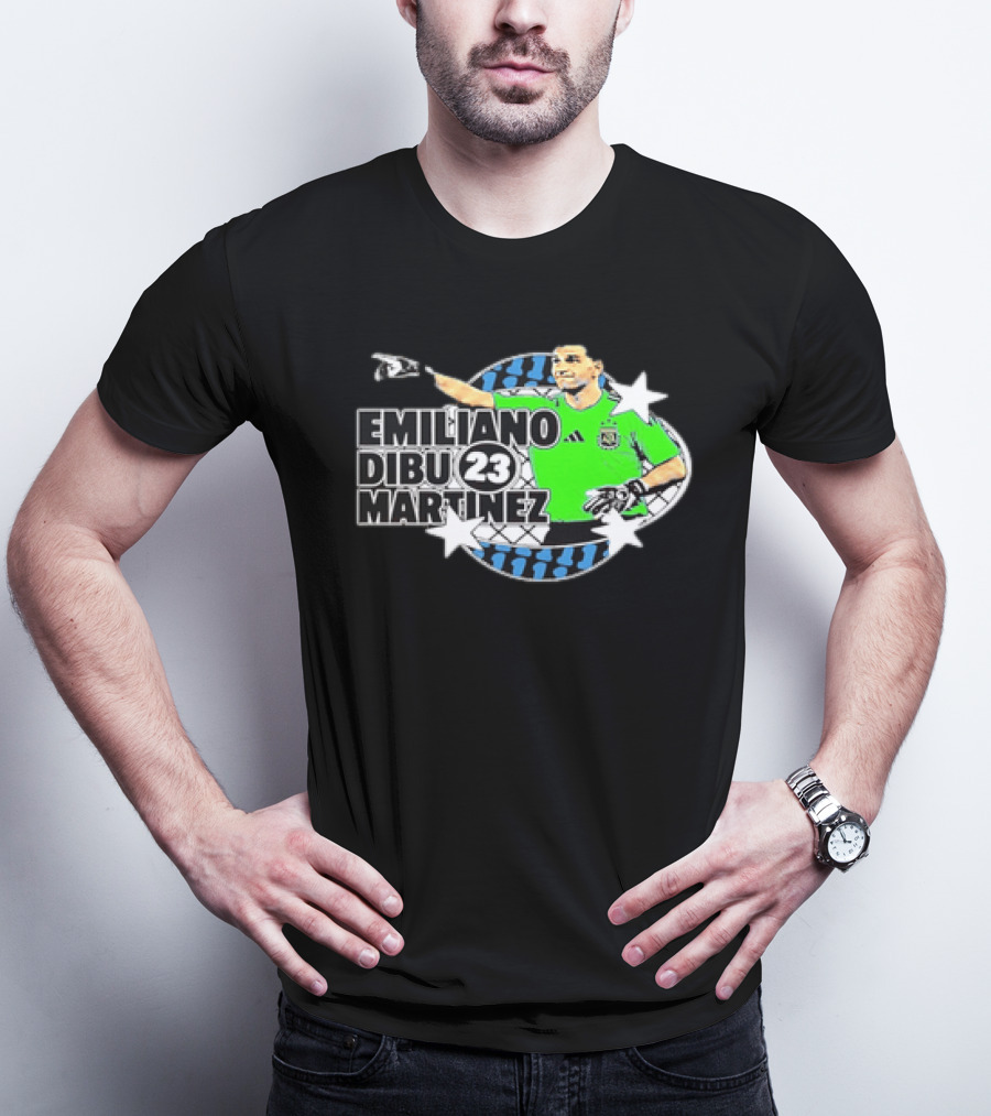 Emiliano Dibu Martinez 23 Argentina National Team Bootleg Stars Net T-Shirt