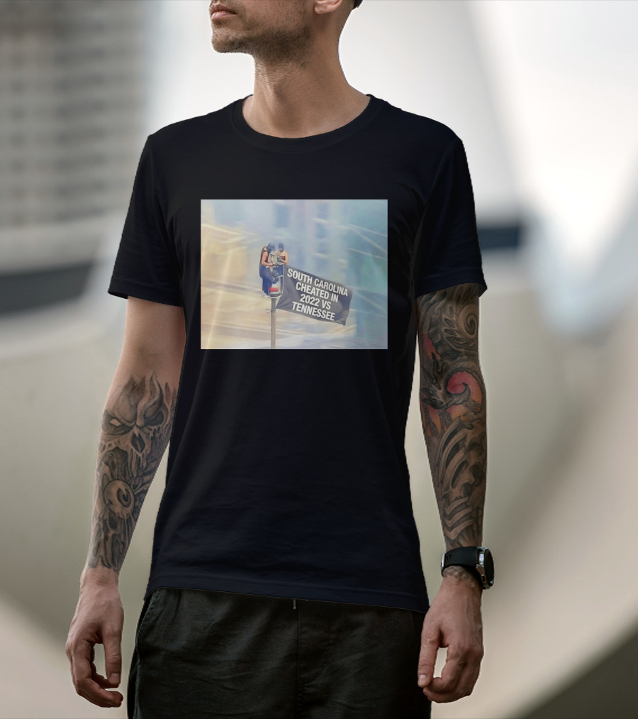 Empire State Building South Carolina Cheated 2022 Tennessee Flag T-Shirt