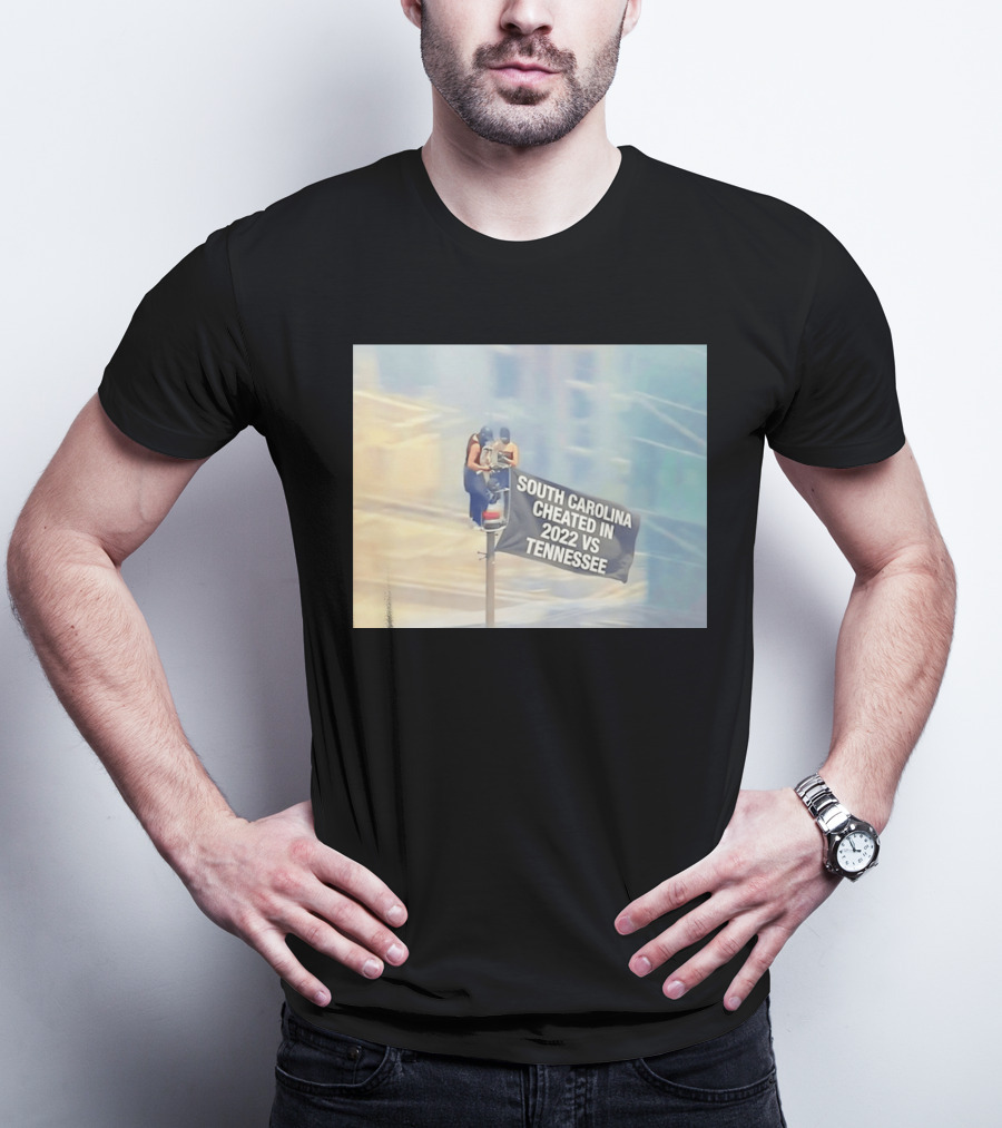 Empire State Building South Carolina Cheated 2022 Tennessee Flag T-Shirt