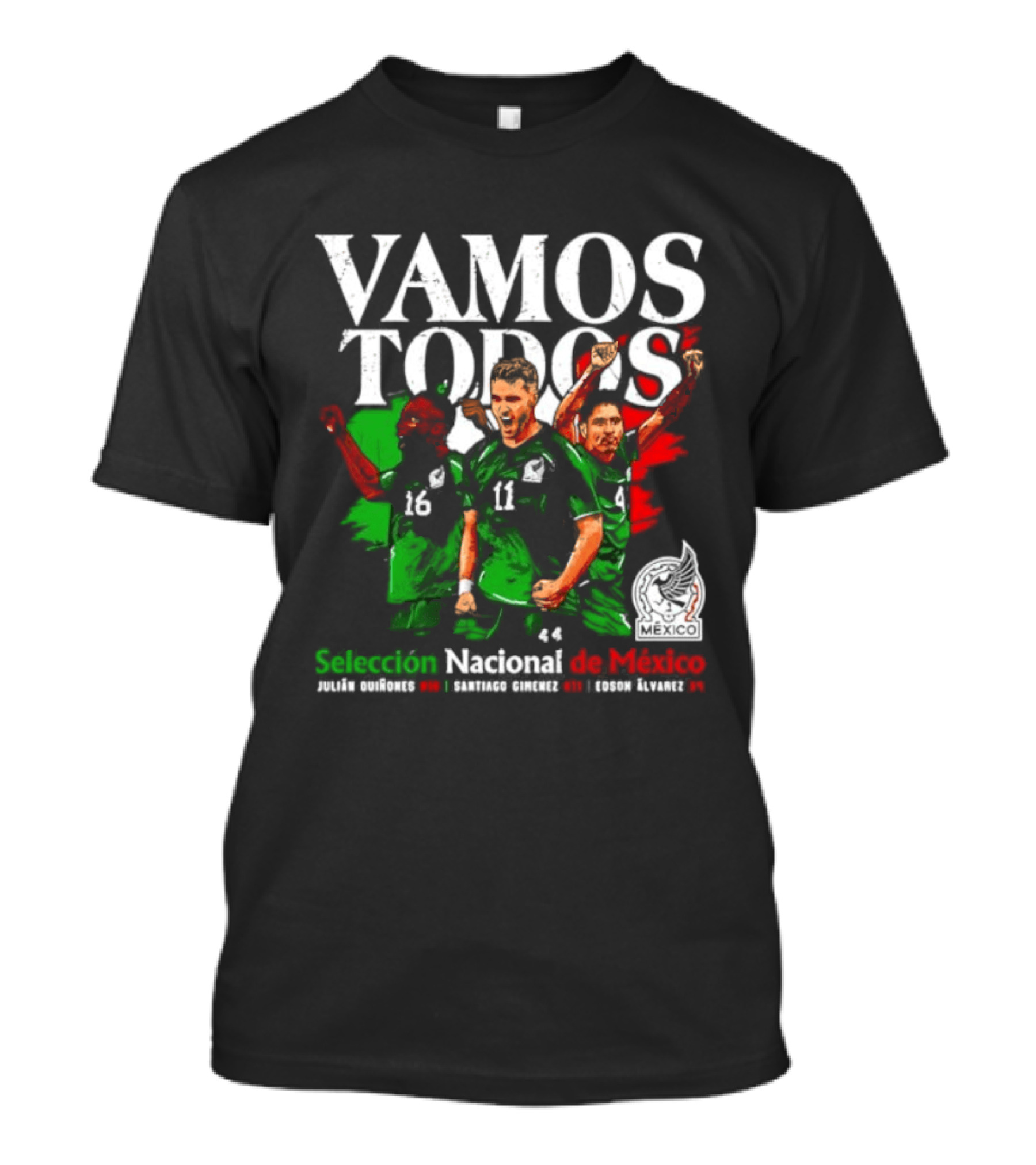Vamos Todos Selección Nacional De México Julián Quiñones Santiago Gimenez Edson Álvarez Soccer Spirit T-Shirt