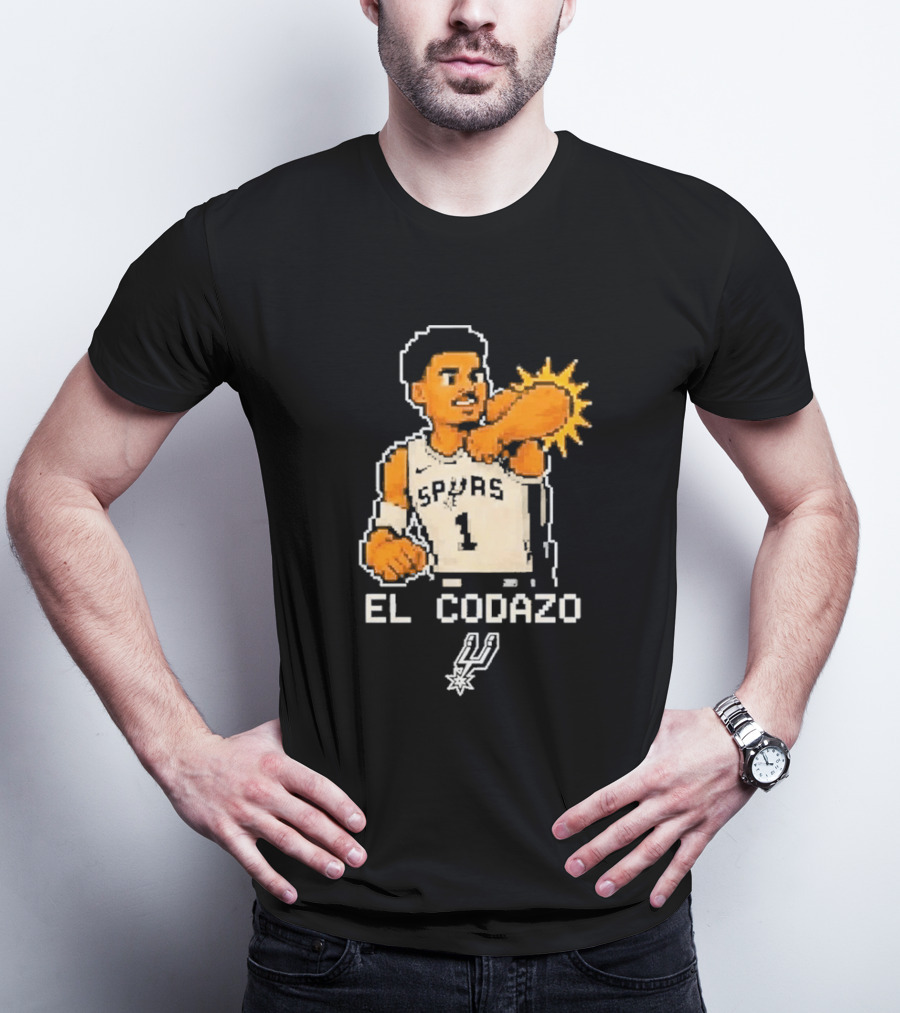 Victor Wembanyama Spurs El Codazo Pixel T-Shirt