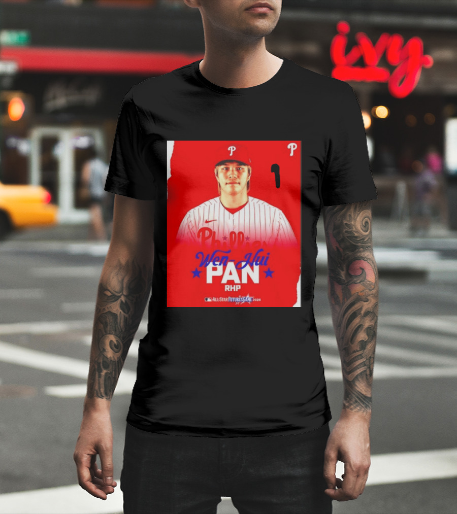 Wen Hui Pan Philadelphia Phillies RHP 2026 MLB All Star Futures Game T-Shirt