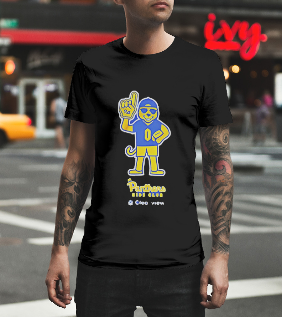Pittsburgh Panthers Jr Panthers Club Clearview Mascot Football Fan T-Shirt