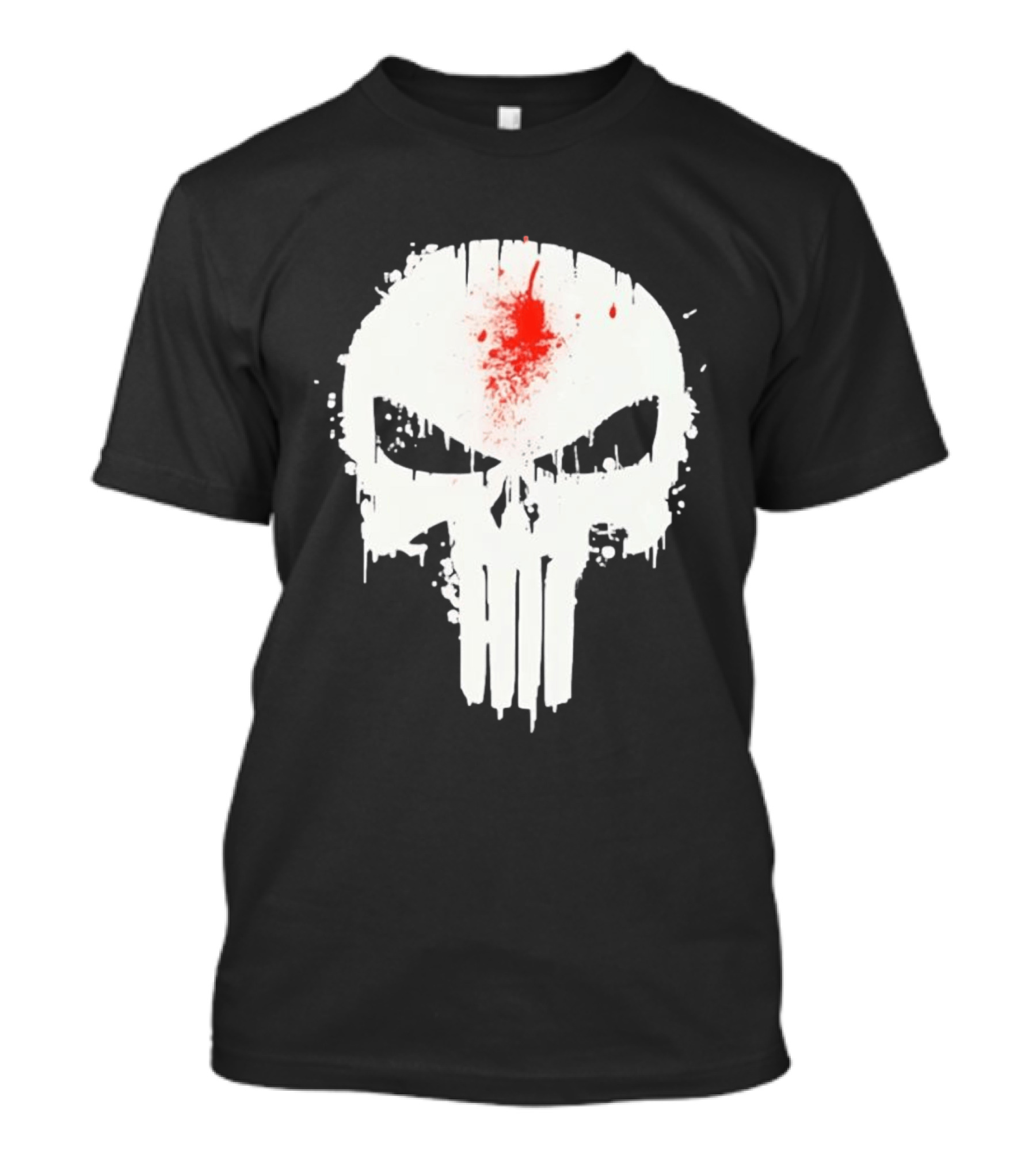 Punisher Skull Bleeding Head Shot T-Shirt