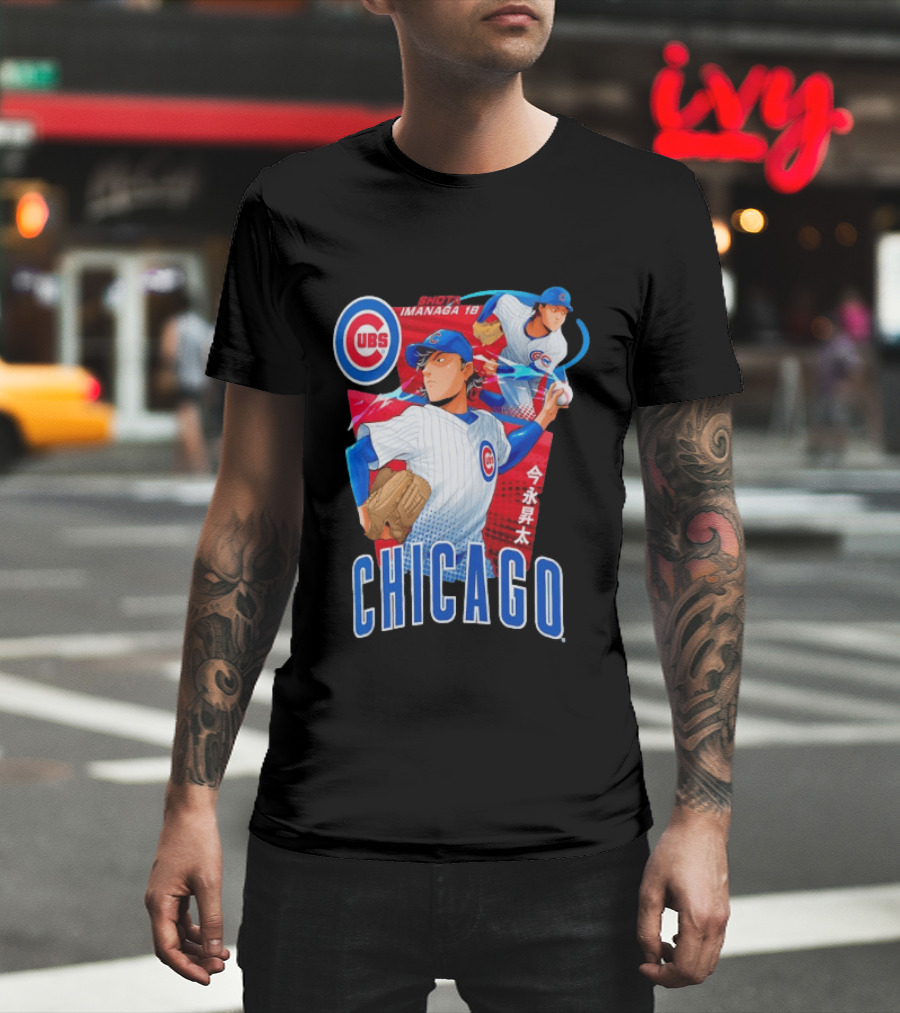 Chicago Cubs Shota Imanaga Anime Baseball Player T-Shirt