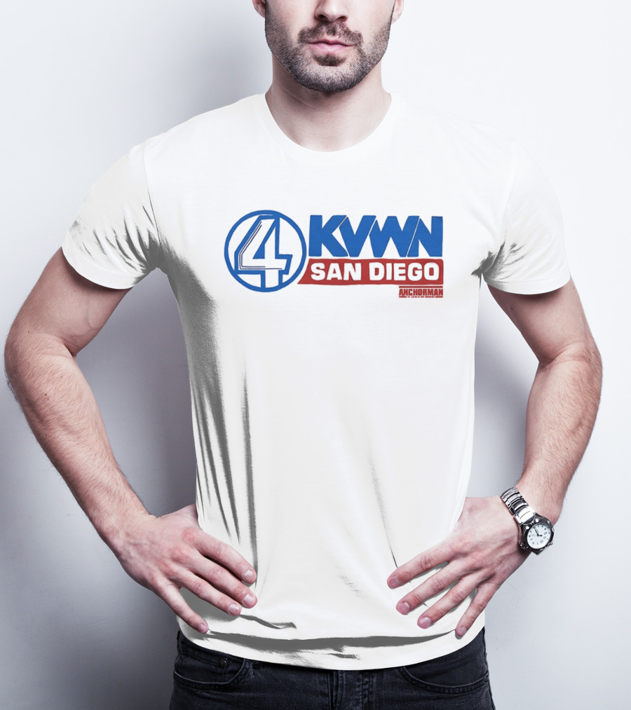 Anchorman KVWN 4 San Diego News Channel T-Shirt