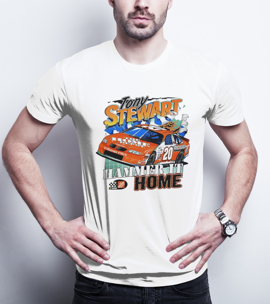 Tony Stewart Home Depot Racing 20 Pontiac NASCAR Hammer It Home T-Shirt