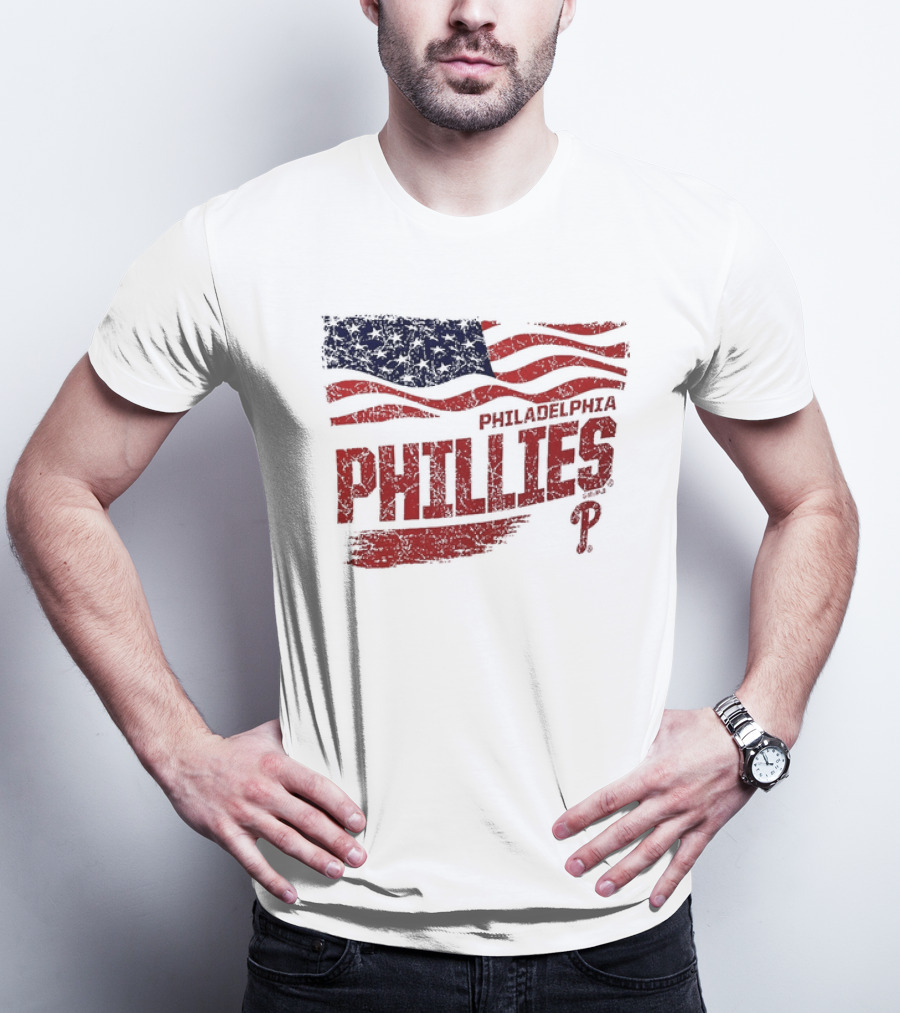 Philadelphia Phillies Waving American Flag 2026 MLB All Star Game T-Shirt