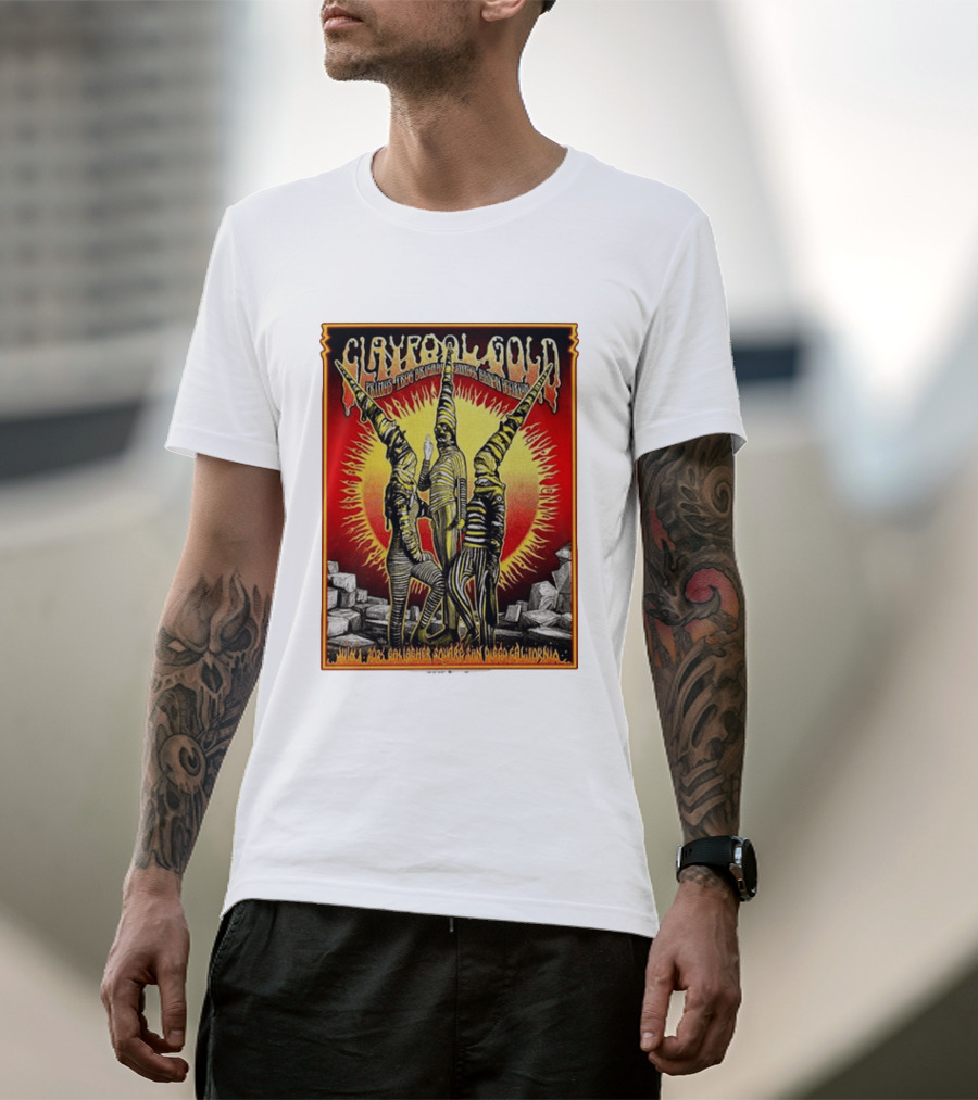 Primus Claypool Gold Tour 2026 Gallagher Square San Diego July 1 Psychedelic T-Shirt