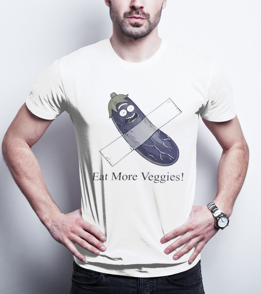 Rick Sanchez Eat More Veggies Tape Pickle T-Shirt