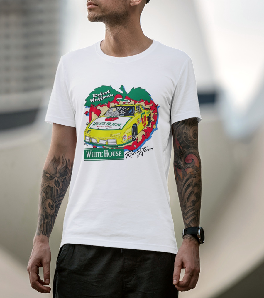 Robert Huffman White House Apple Juice Racing Team Car 37 NASCAR T-Shirt