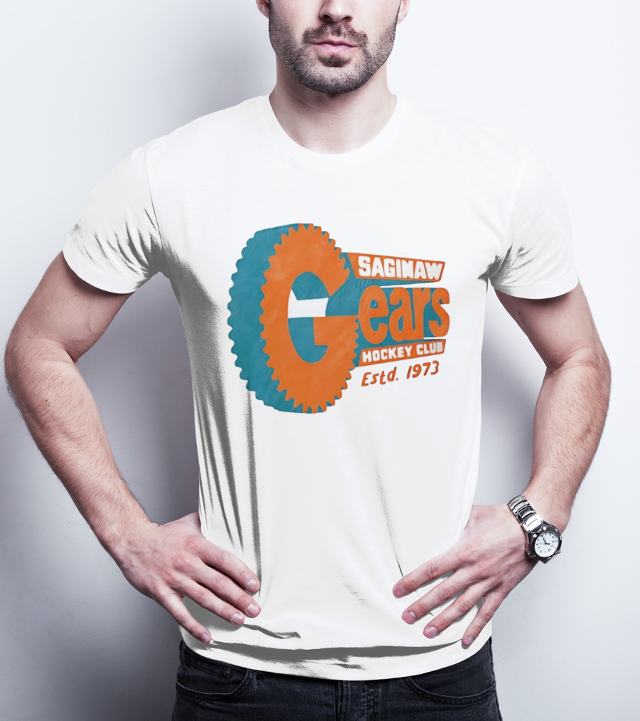 Saginaw Gears Hockey Club Estd 1973 Retro Team T-Shirt