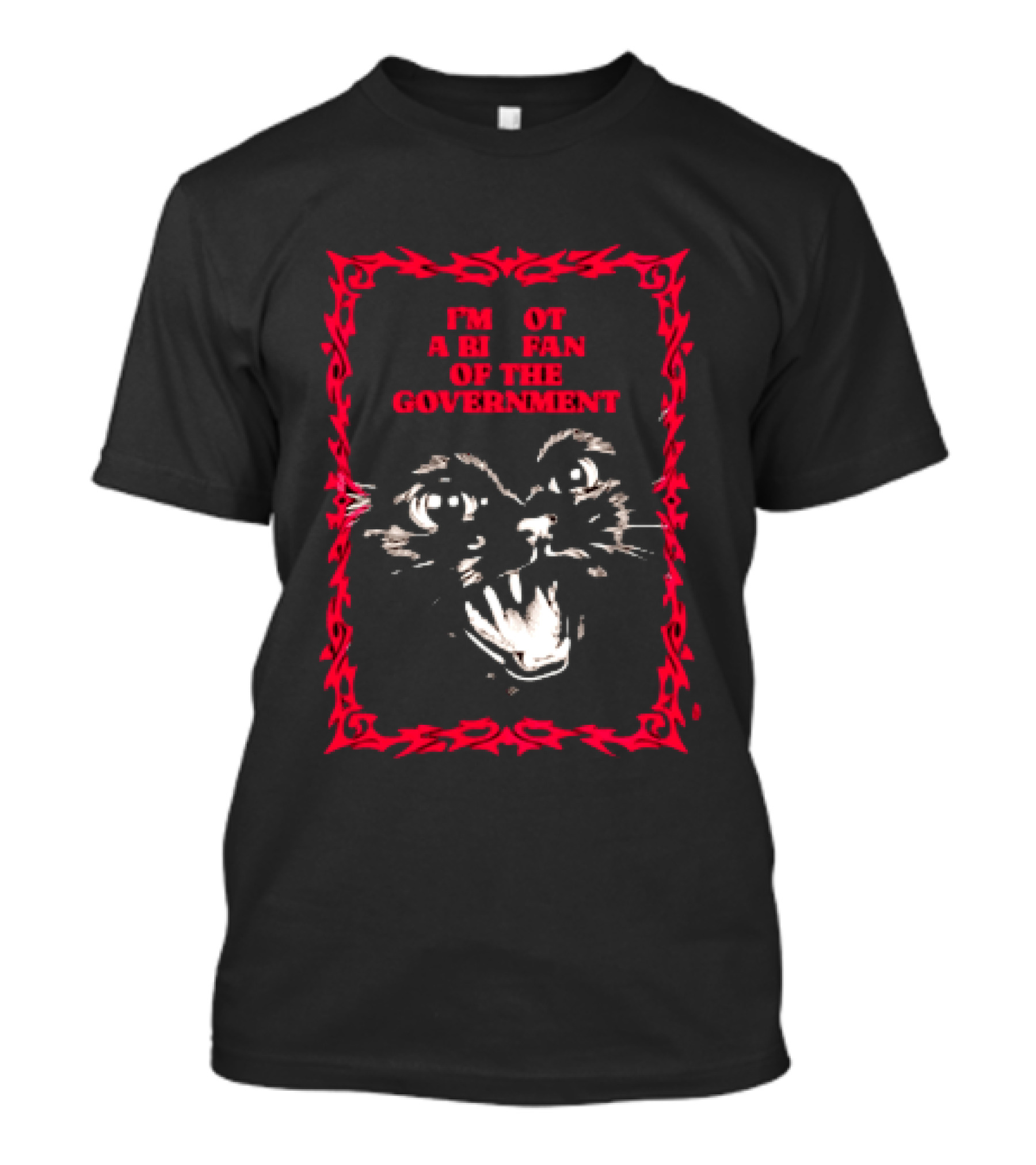 Angry Cat I'm Not A Big Fan Of The Government T-Shirt