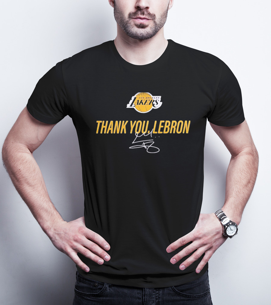 Los Angeles Lakers Thank You LeBron Signature T-Shirt