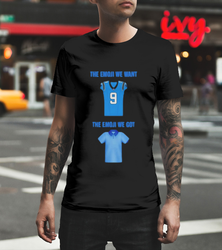 Carolina Panthers Emoji Meme The Emoji We Want Got Football T-Shirt