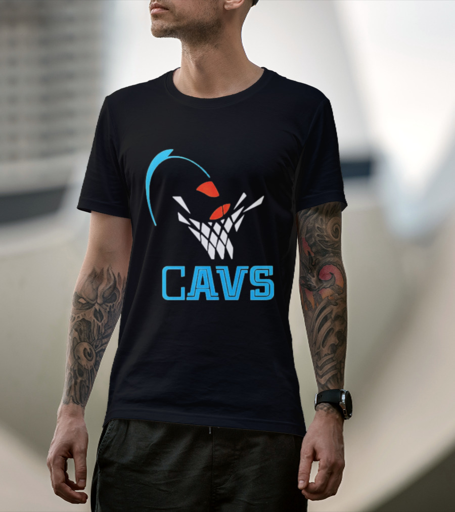 CAVS Cleveland Cavaliers Basketball Net Slam Dunk T-Shirt