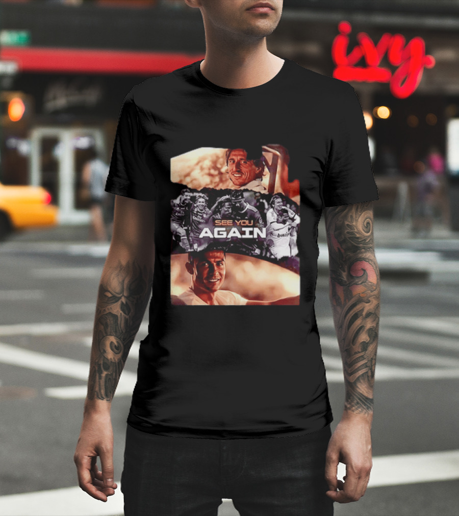 Luka Modric Cristiano Ronaldo Real Madrid See You Again Reunion T-Shirt