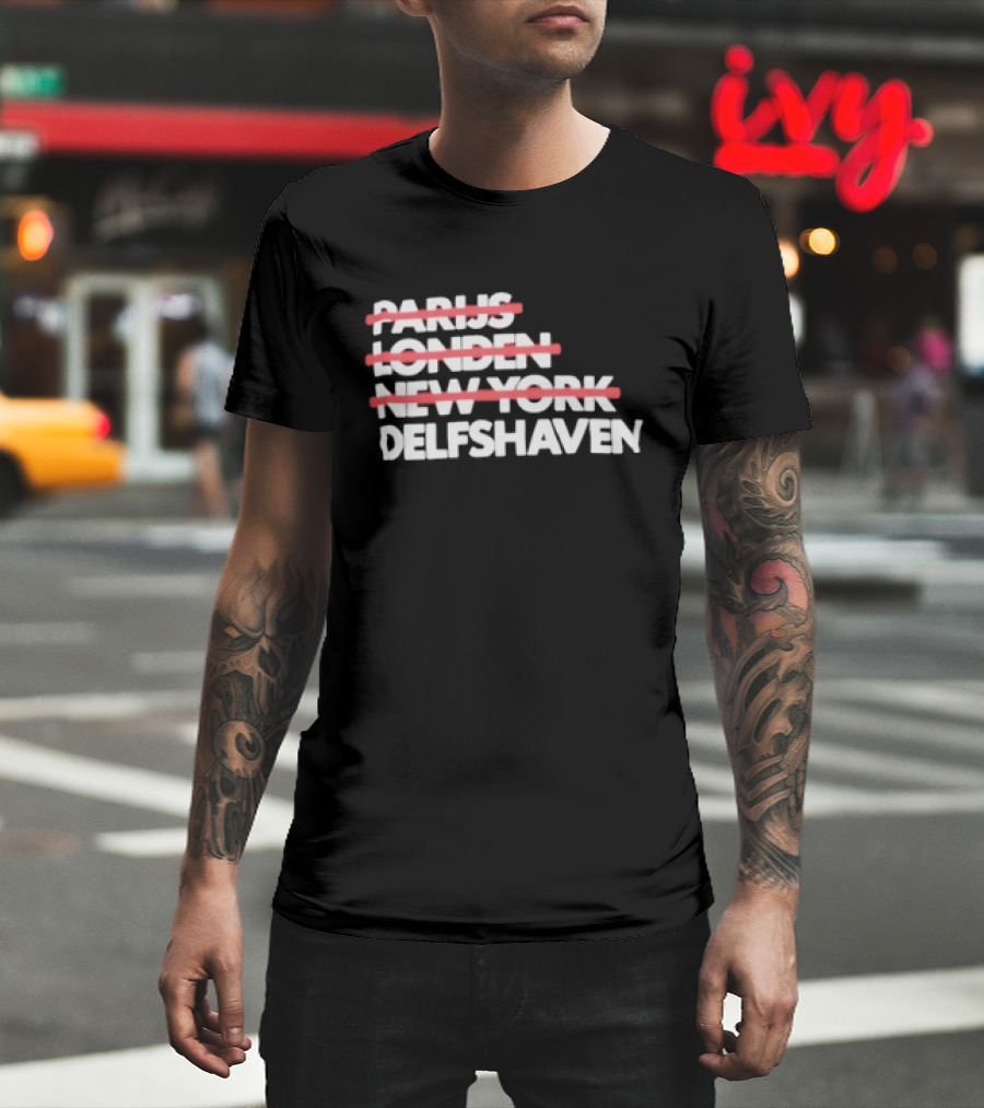Parijs Londen New York Delfshaven Rotterdam T-Shirt