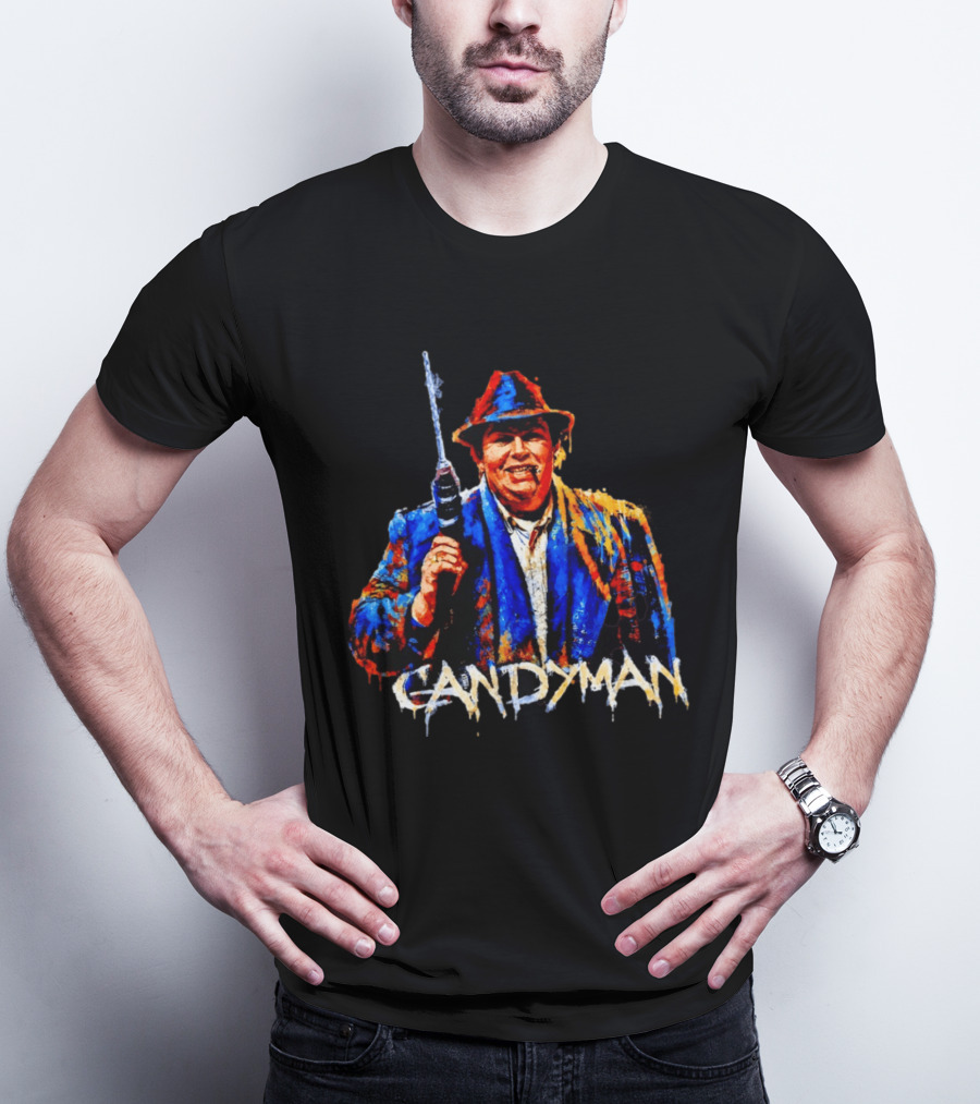 John Candy Candyman Distressed Mashup Painting T-Shirt