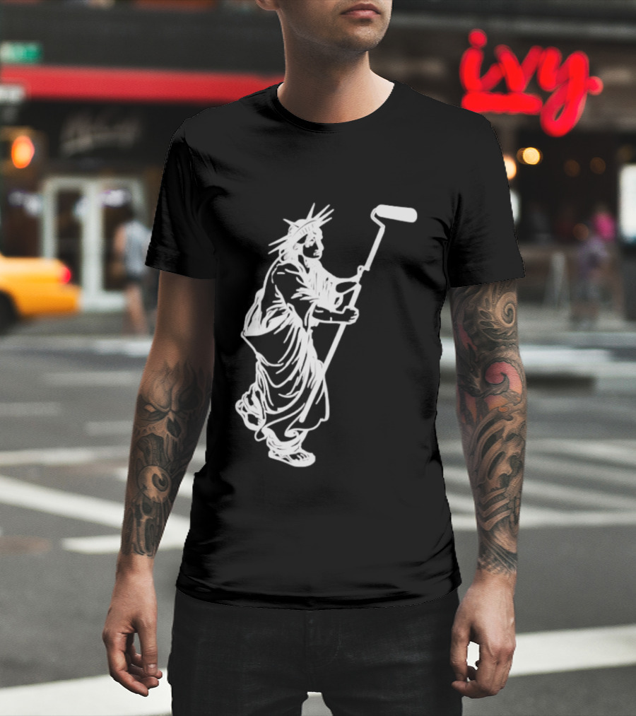 Statue Of Liberty Paint Roller Meme T-Shirt