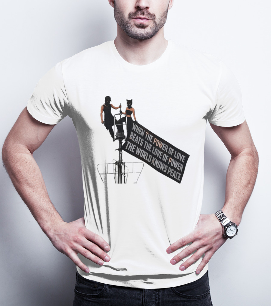 Angela Nikolau Ivan Beerkus Empire State Building Power Of Love Overpowering Love Of Power T-Shirt