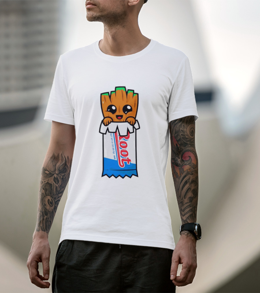 Baby Groot Guardians Of The Galaxy Root Candy Cartoon T-Shirt
