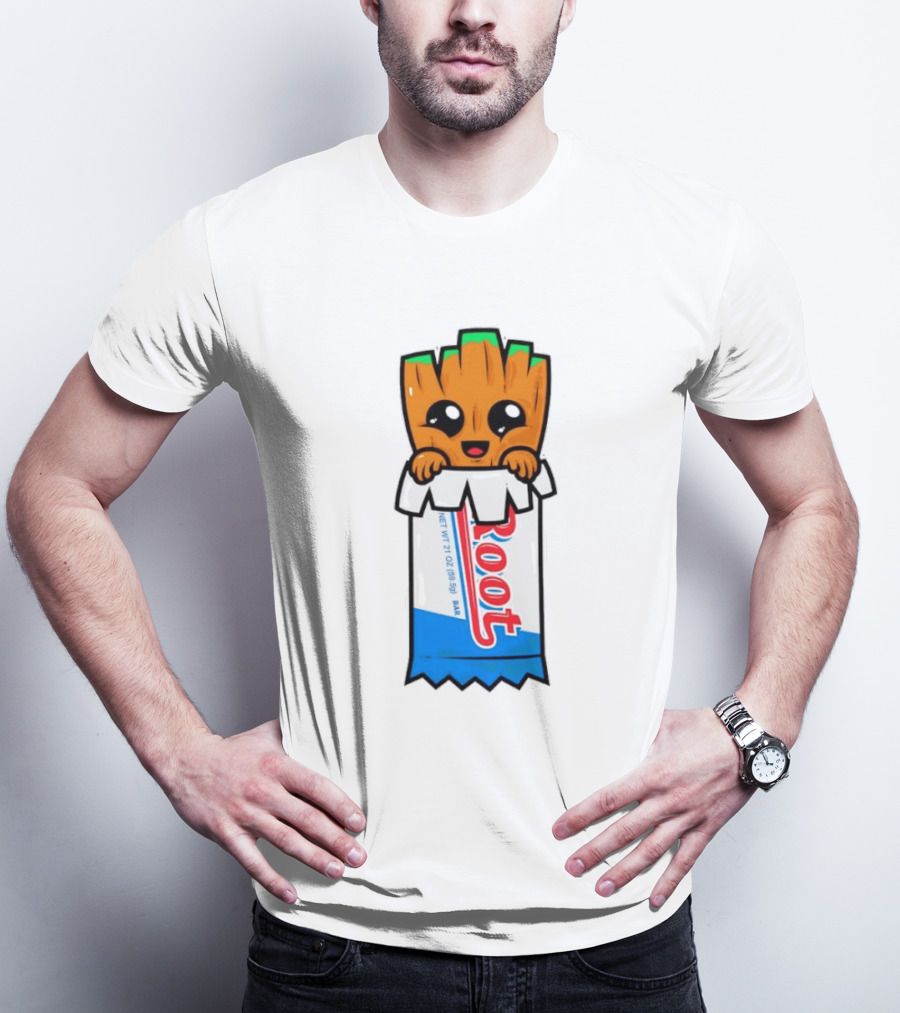 Baby Groot Guardians Of The Galaxy Root Candy Cartoon T-Shirt