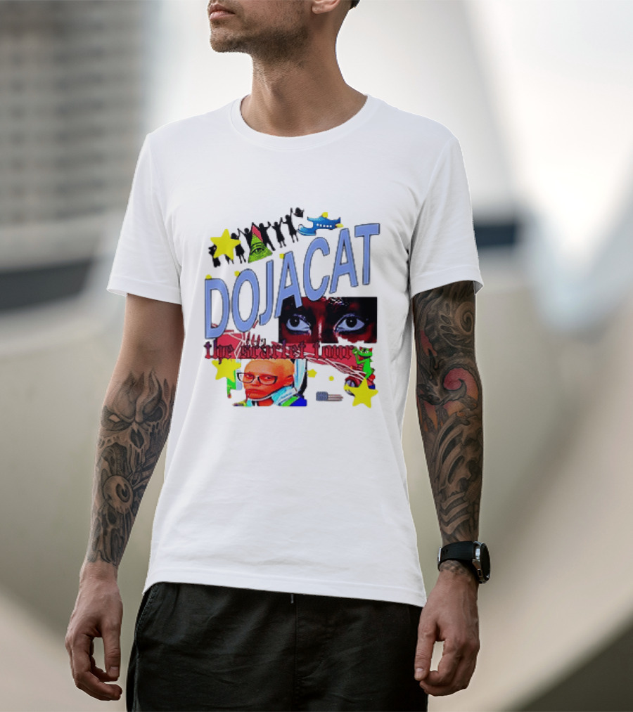 Doja Cat The Scarlet Tour Pop Art Stars And Eyes T-Shirt