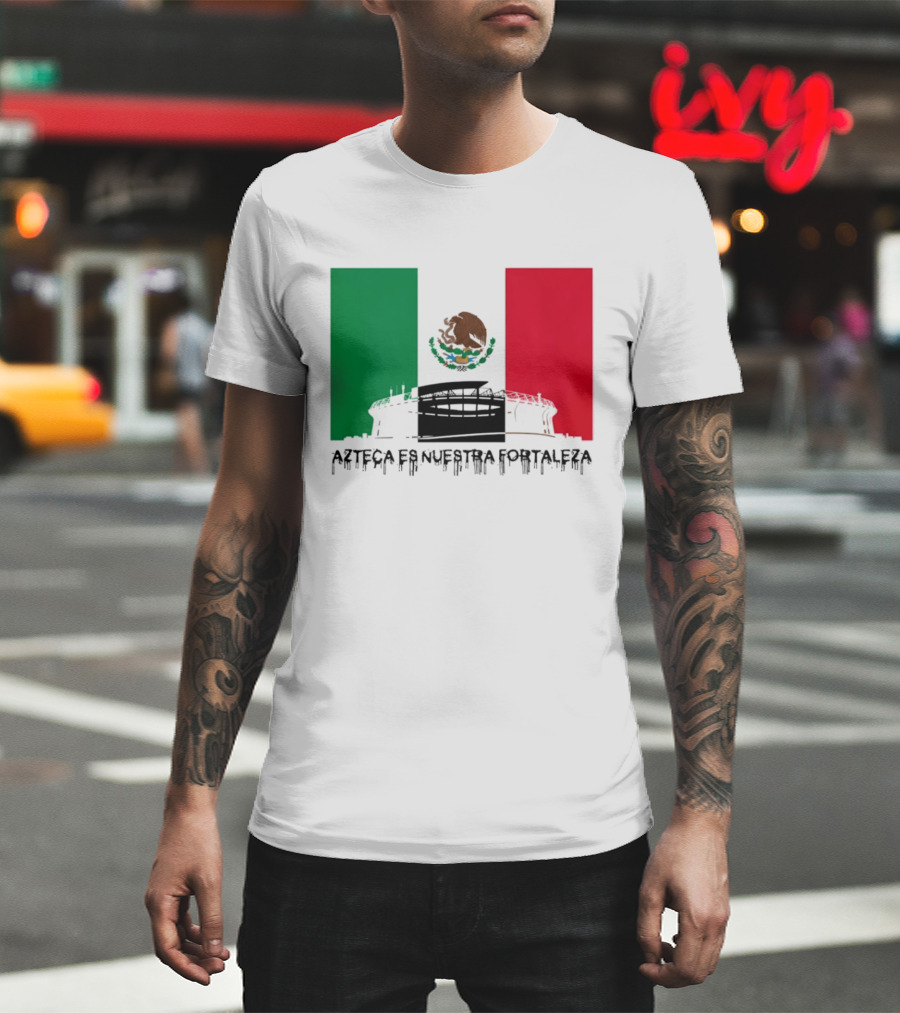 Estadio Azteca Es Nuestra Fortaleza Altitude Mexico Football T-Shirt