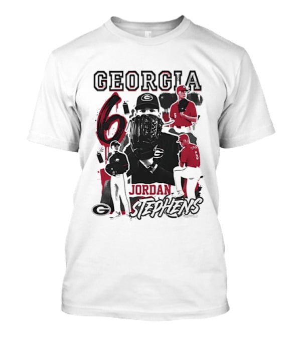 Georgia Bulldogs 6 Jordan Stephens Football T-Shirt