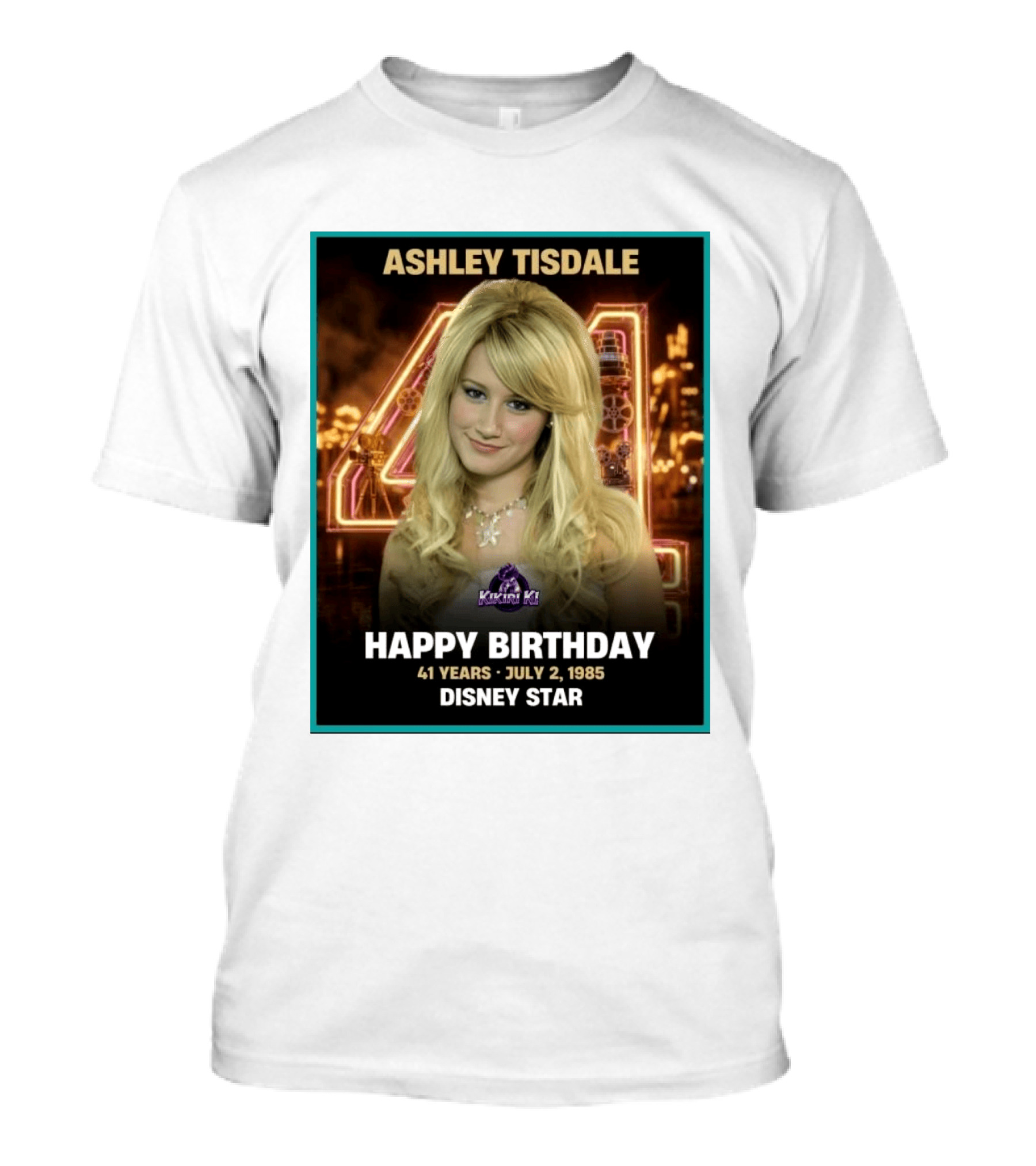 Ashley Tisdale Happy Birthday 41 Years July 2 1985 Disney Star T-Shirt