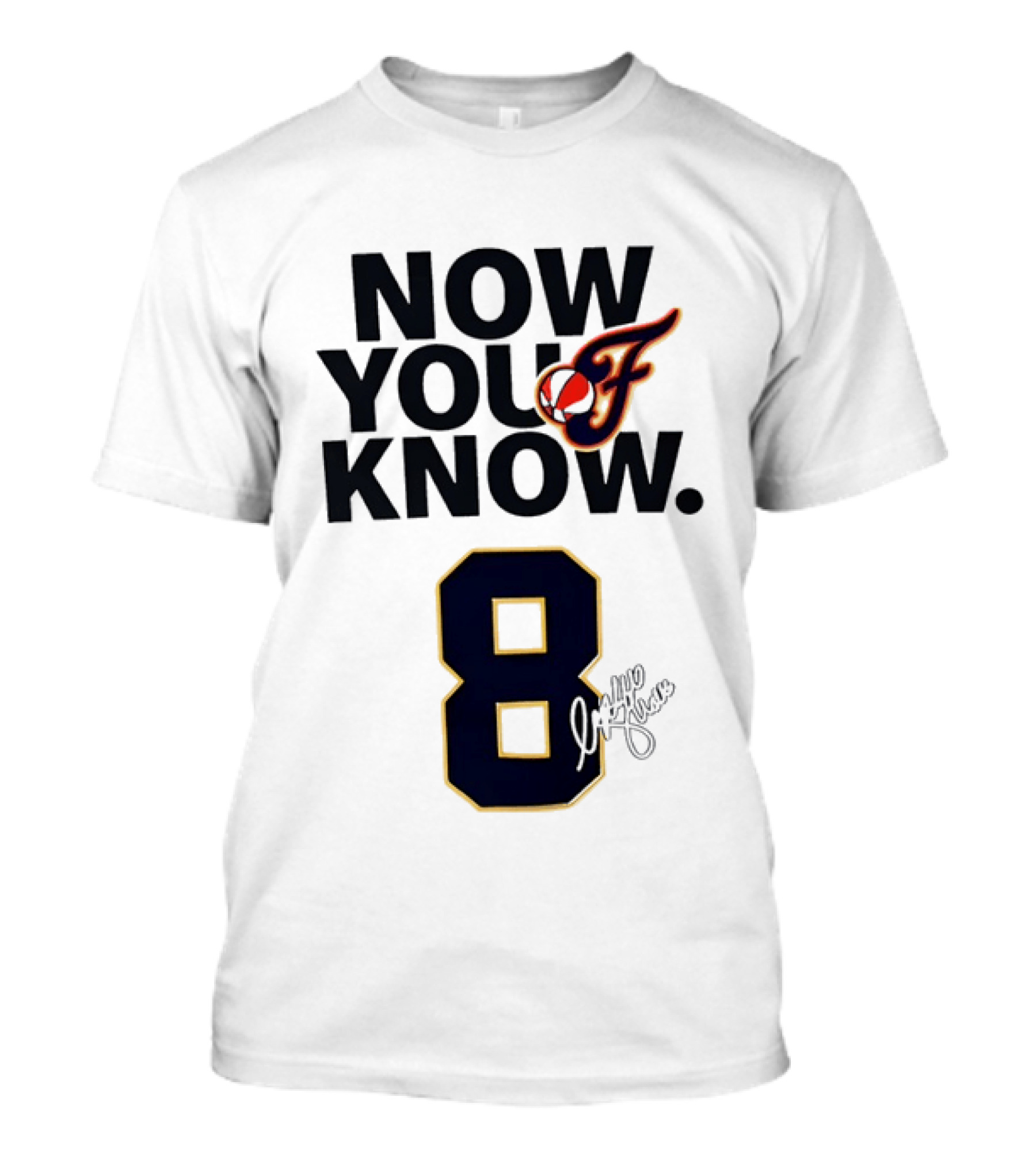 Sophie Cunningham Now You Know Indiana Fever 8 Signature T-Shirt