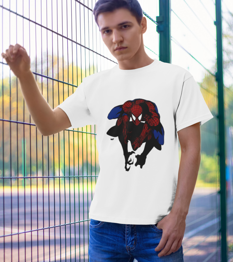 Spider Man Marvel Comics Dynamic Action Pose T-Shirt