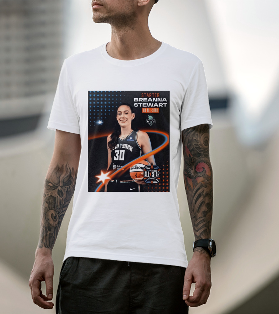 Starter Breanna Stewart 8X All Star New York Liberty AT&T WNBA All Star Chicago T-Shirt