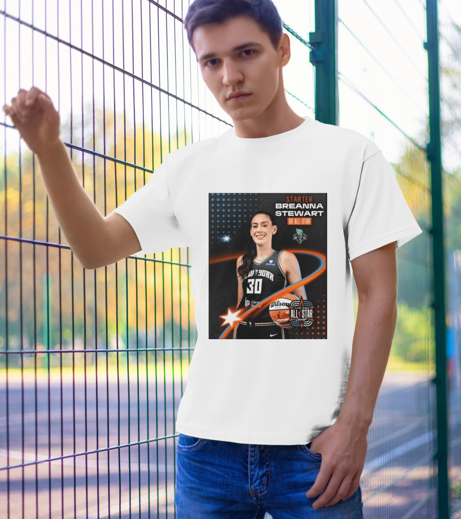 Starter Breanna Stewart 8X All Star New York Liberty AT&T WNBA All Star Chicago T-Shirt