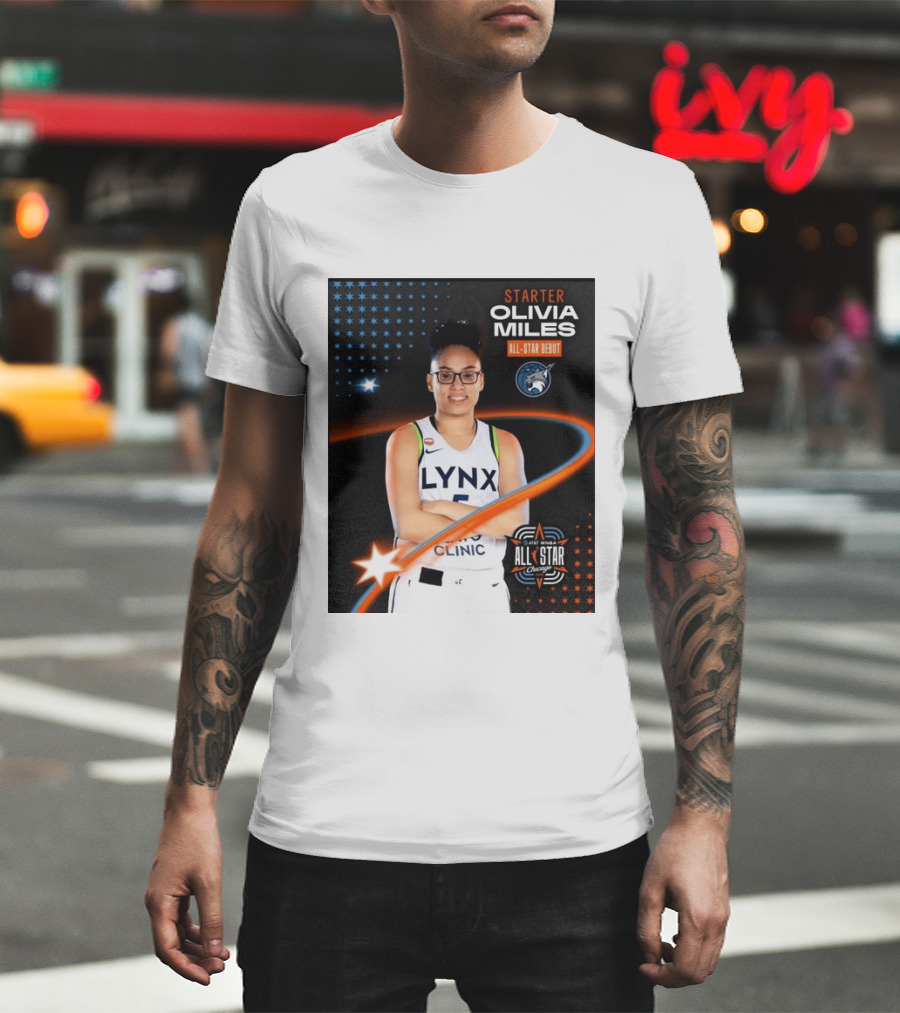 Starter Olivia Miles All Star Debut Lynx AT&T WNBA All Star Chicago T-Shirt