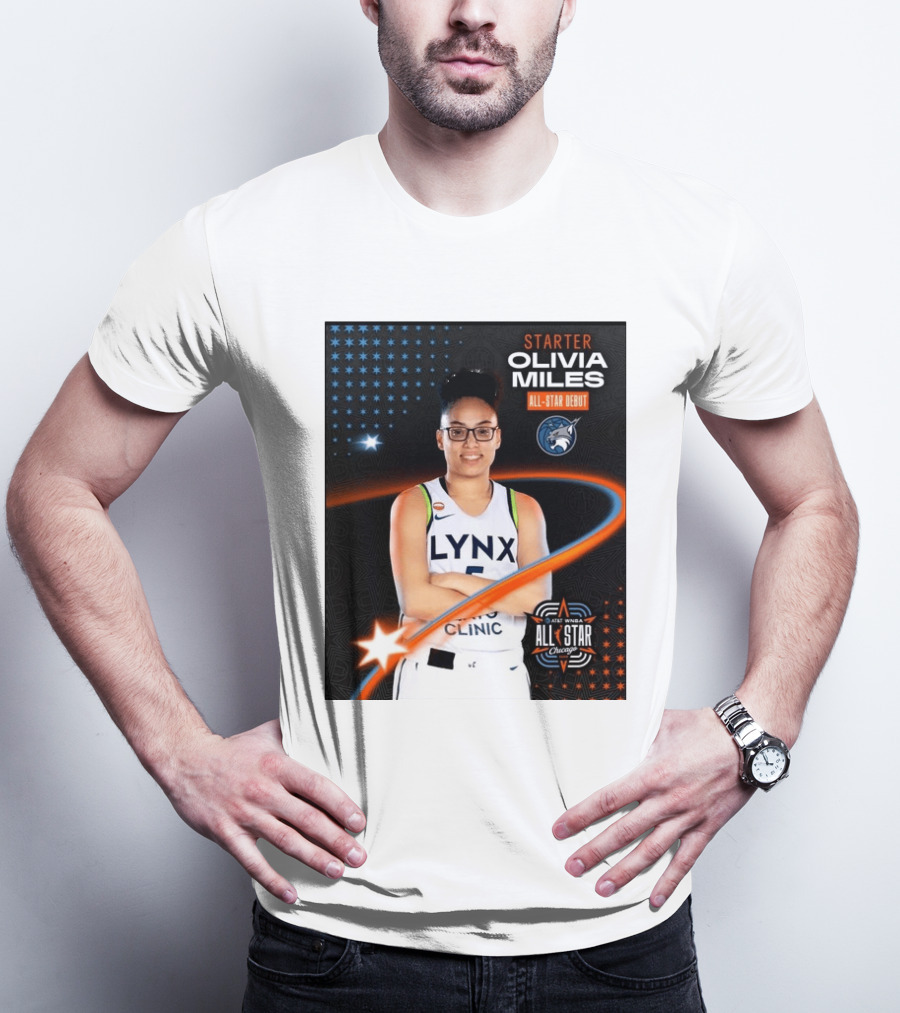 Starter Olivia Miles All Star Debut Lynx AT&T WNBA All Star Chicago T-Shirt