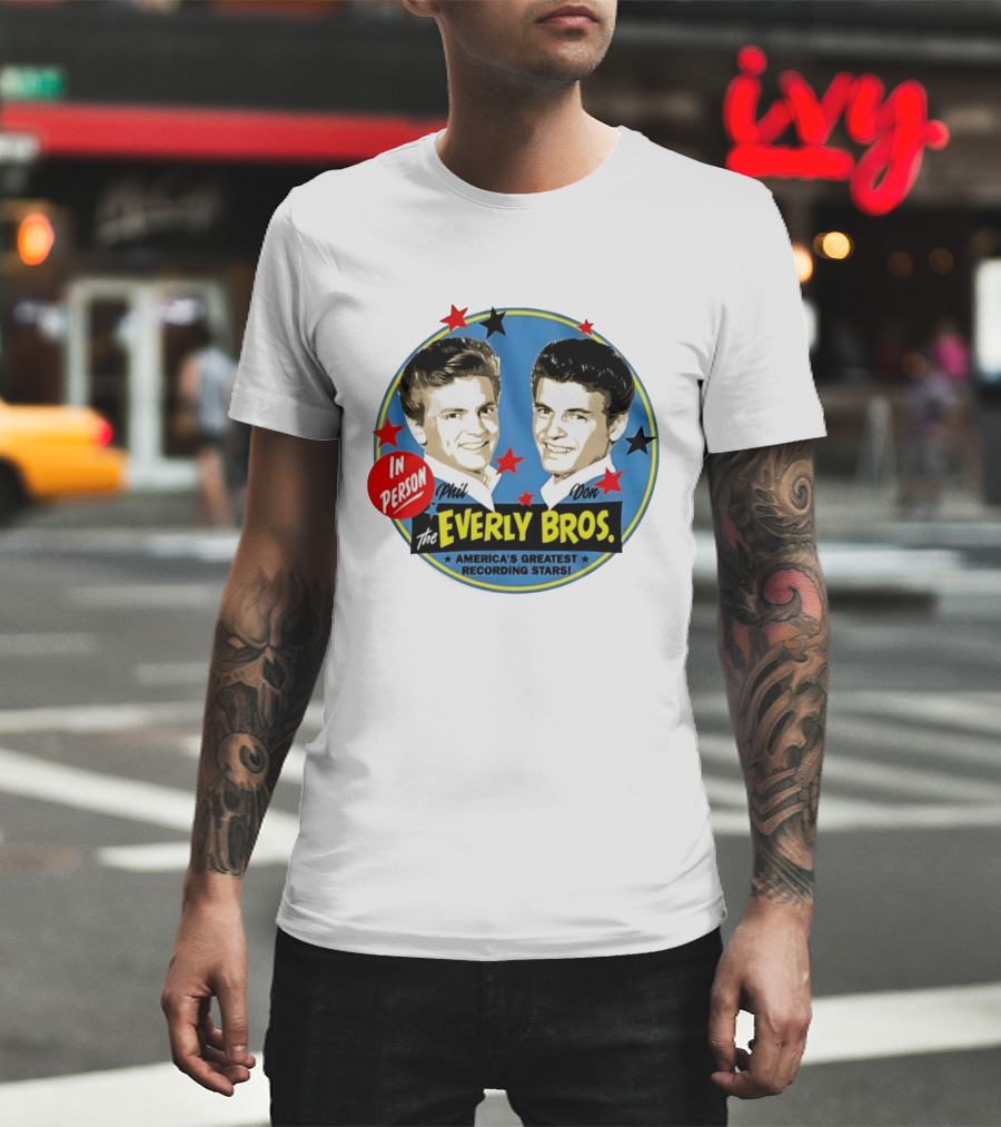 In Person Phil And Don The Everly Bros America's Greatest Recording Stars T-Shirt