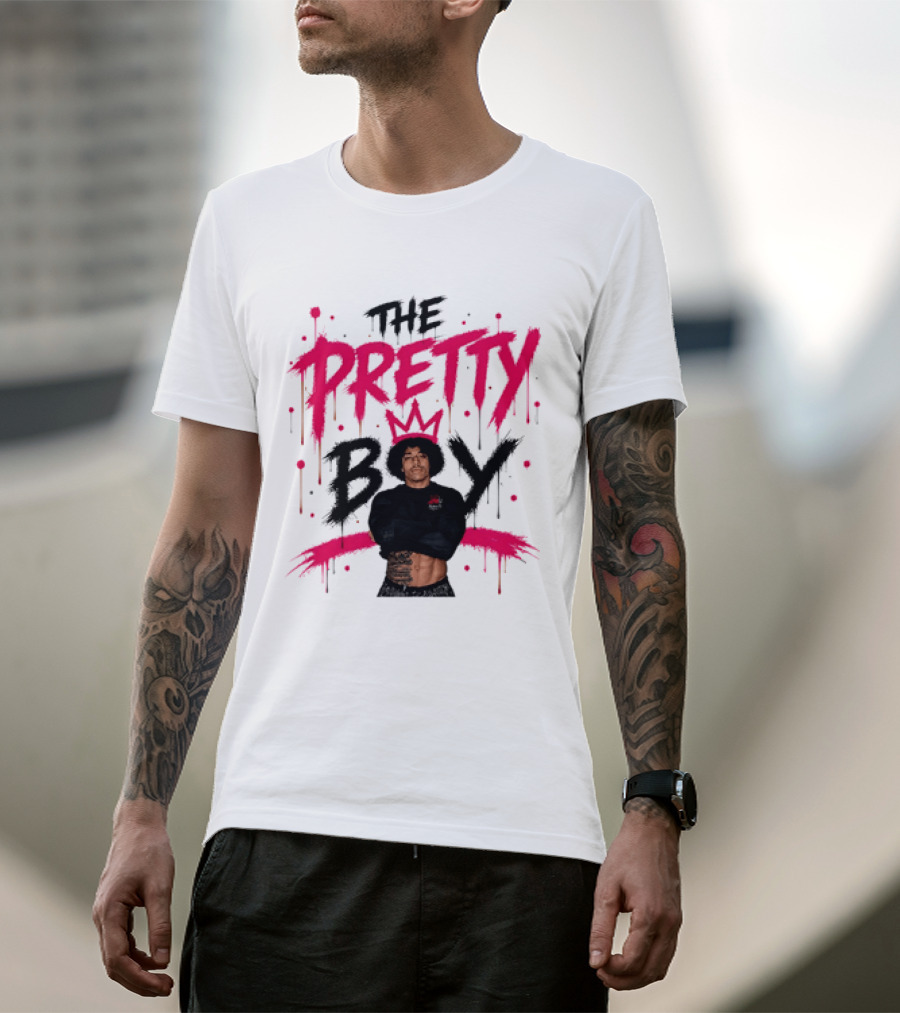 The Pretty Boy Jay King Crop Top With Pink Crown And Dripping Letters T-Shirt