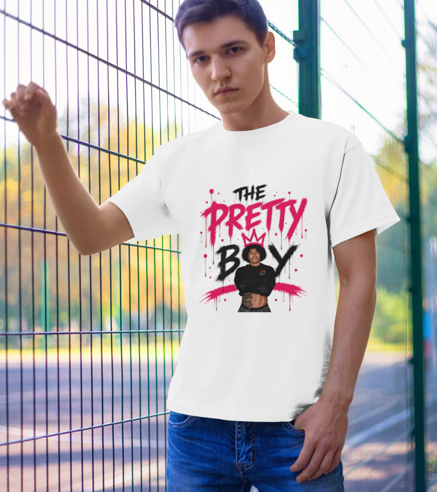 The Pretty Boy Jay King Crop Top With Pink Crown And Dripping Letters T-Shirt