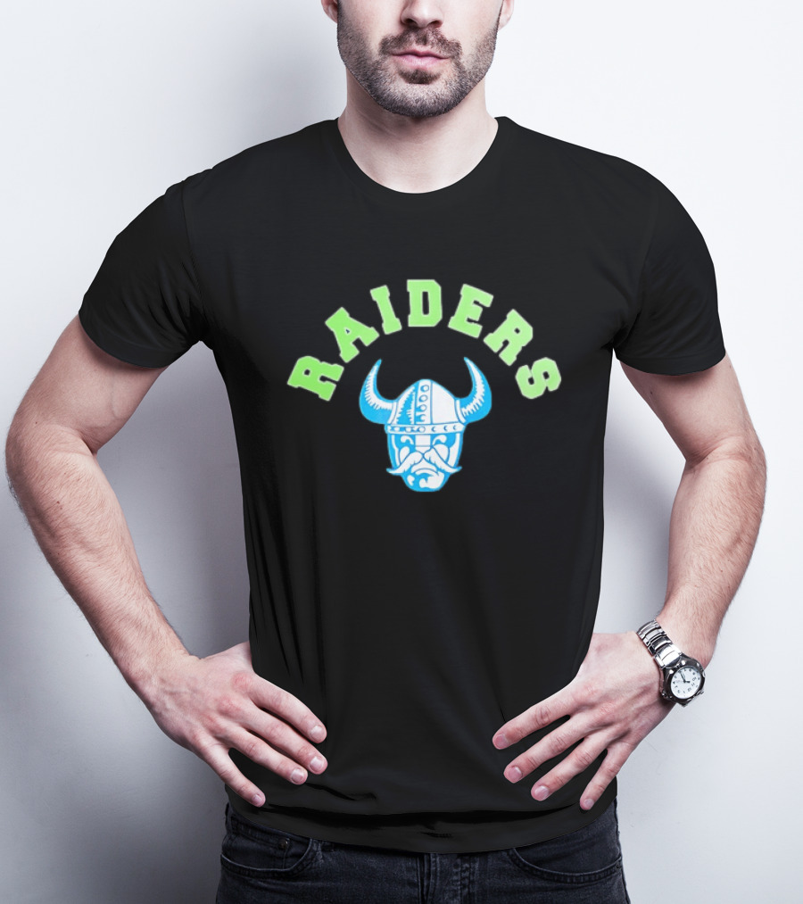 Viking Raiders Horned Helm Front View T-Shirt