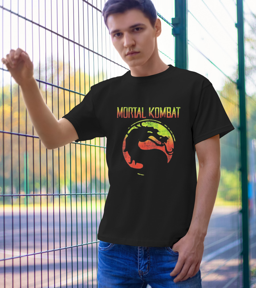 Mortal Kombat Yellow And Red Dragon T-Shirt