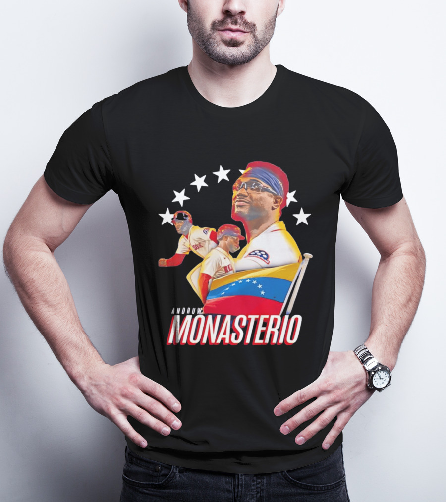 Venezuelan Pride Andruw Monasterio Red Sox Baseball Star T-Shirt