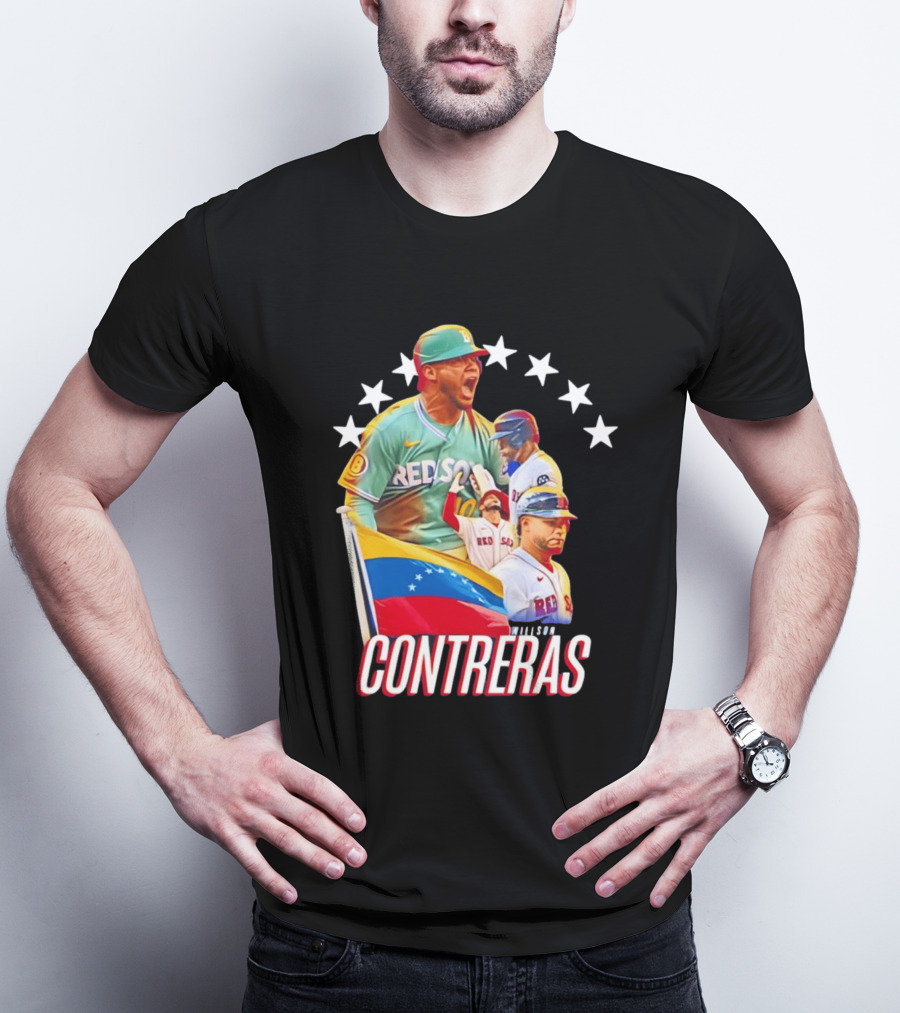 Venezuelan Baseball Pride Willson Contreras Red Sox Team Spirit T-Shirt