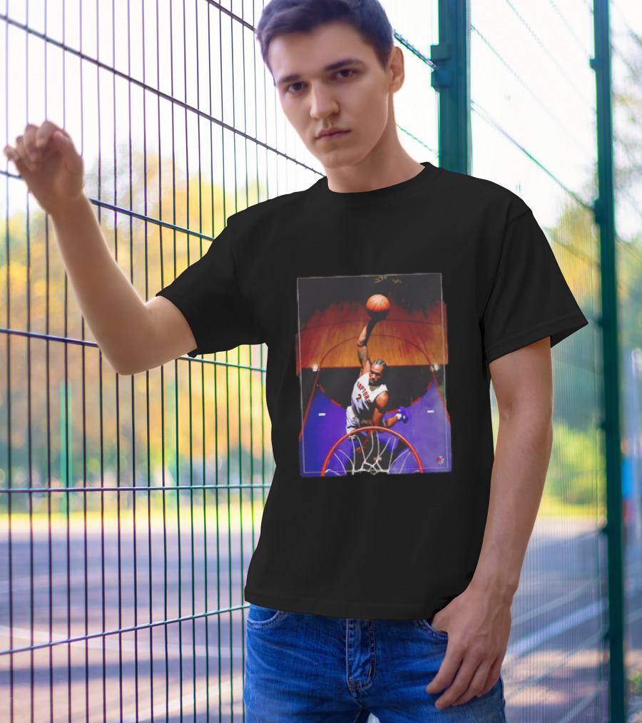 Vince Carter Toronto Raptors 15 Half Man Half Amazing Iconic Dunk T-Shirt