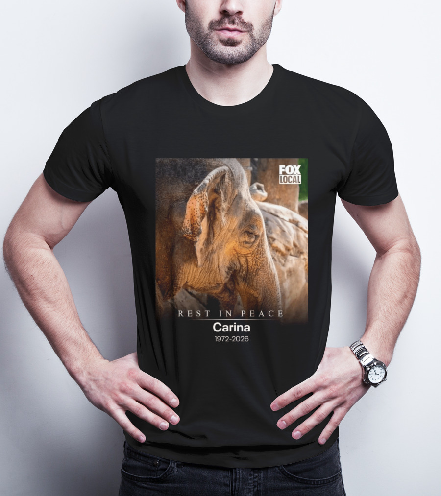 Rest In Peace Carina 1972 2026 Elephant Fox Local Memorial T-Shirt