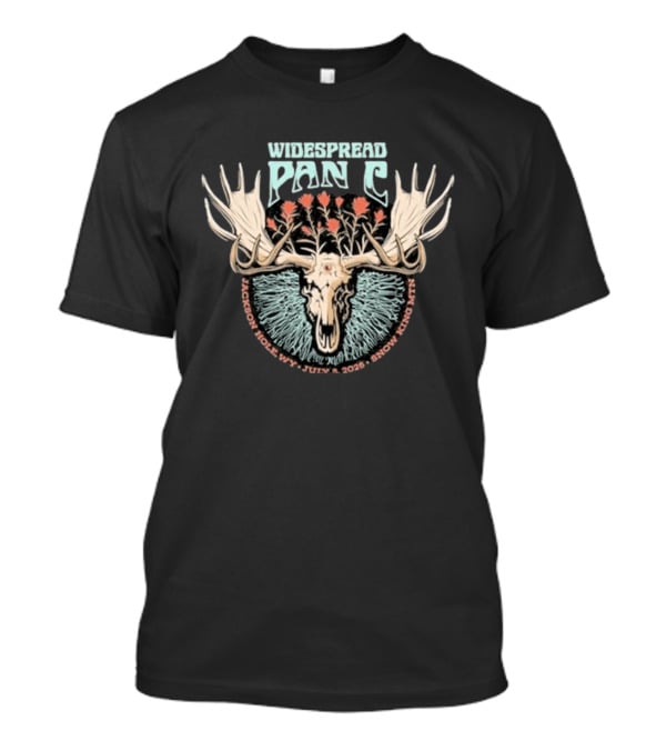 Widespread Panic Jackson Hole WY Tour July 5 2026 Snow King MTN Moose Antlers T-Shirt