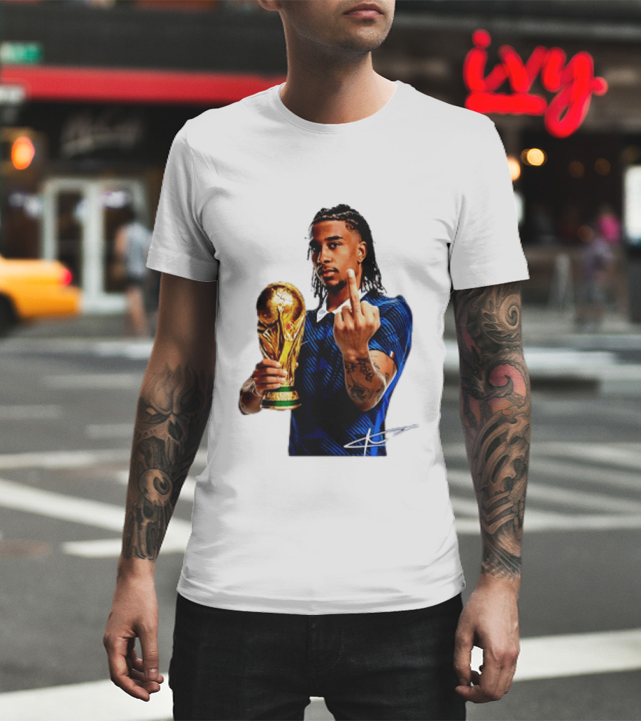 Michael Olise France National Team Middle Finger Trophy Celebration T-Shirt
