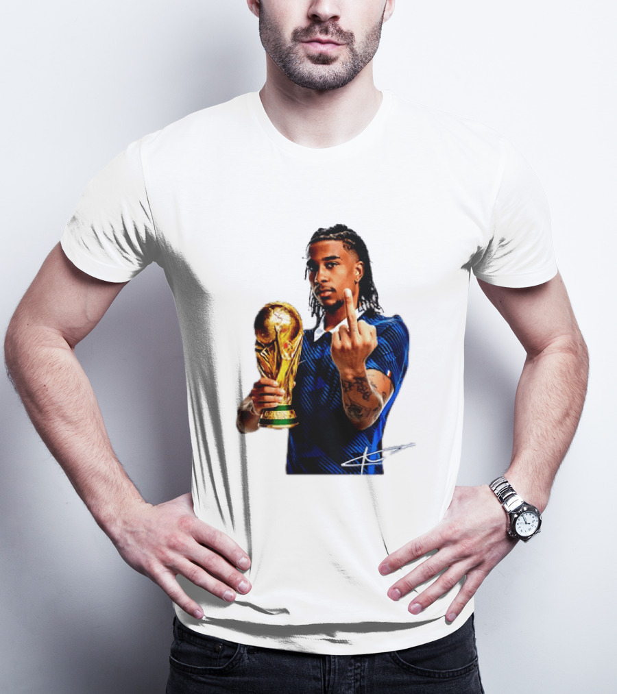 Michael Olise France National Team Middle Finger Trophy Celebration T-Shirt
