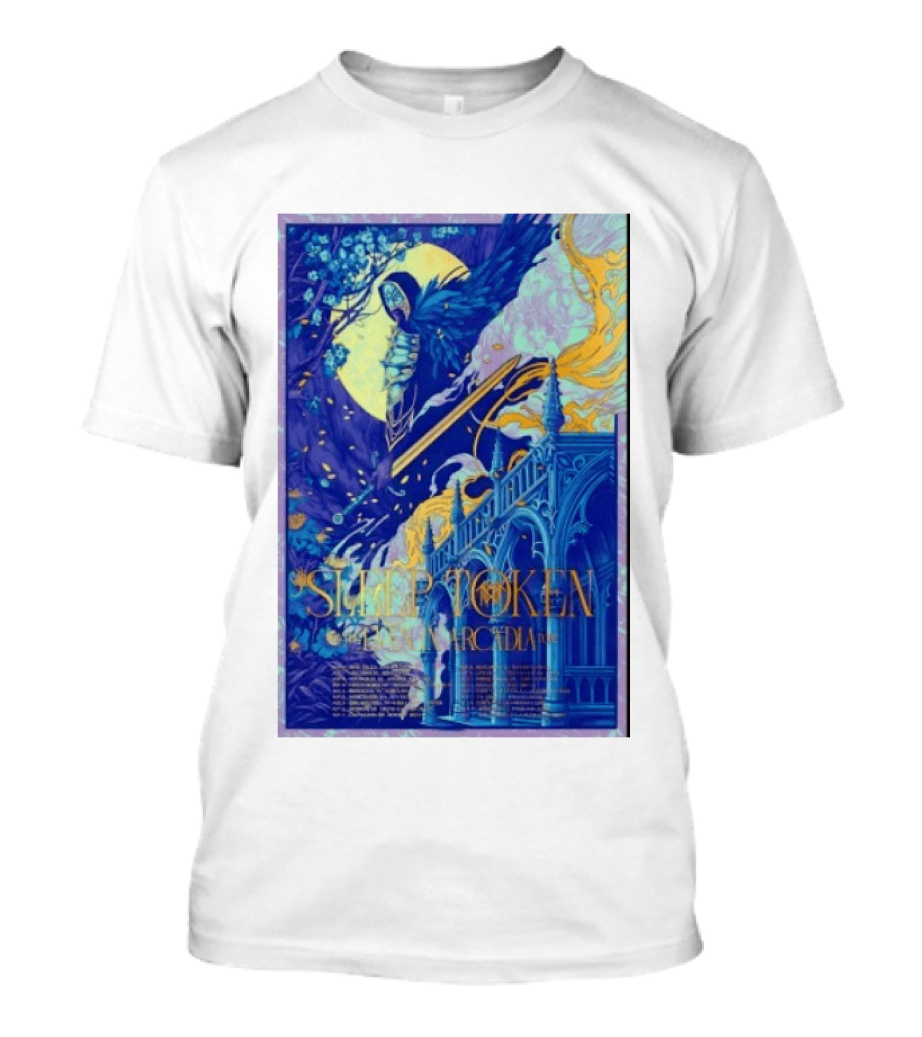Sleep Token Even In Arcadia Angelic Moonlit Gothic Architecture T-Shirt